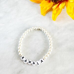 Kamala Harris Bracelet. Pearl Kamala Bracelet. Madam Vice President ...