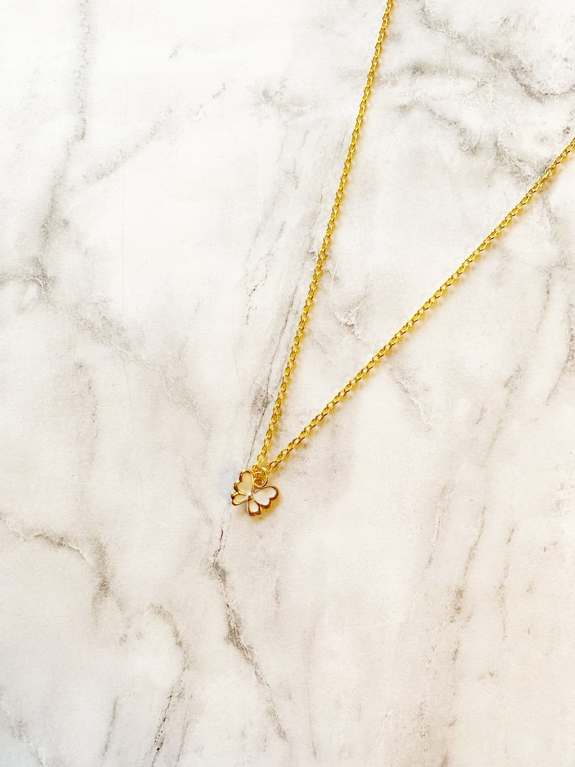 Butterfly Necklace. Dainty Butterfly Necklace. Butterfly | Etsy