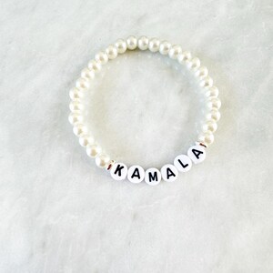 Kamala Harris Bracelet. Pearl Kamala Bracelet. Madam Vice President ...