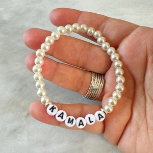 Kamala Harris Bracelet. Pearl Kamala Bracelet. Madam Vice President ...