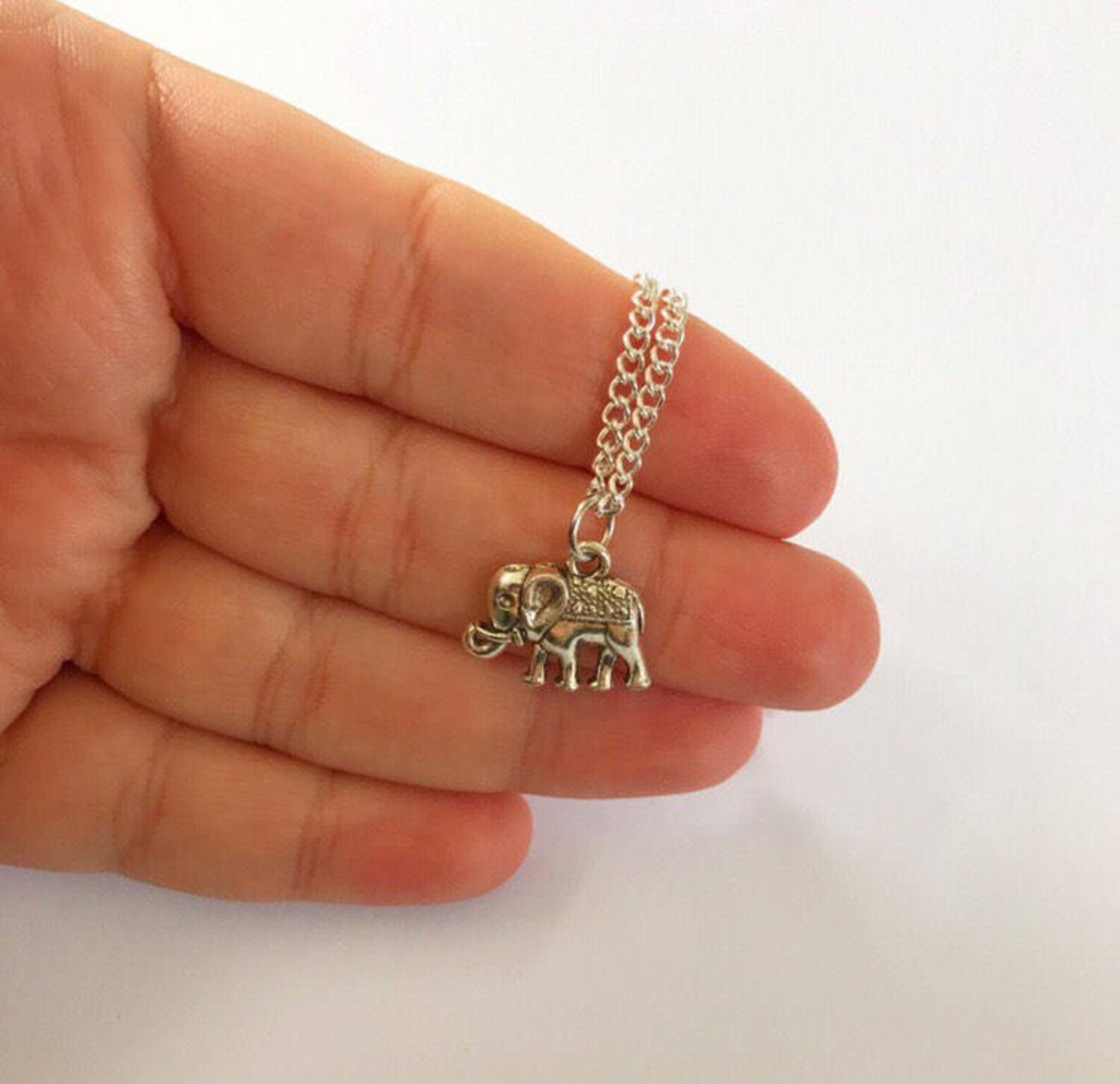 Elephant Necklace. Tiny Elephant Necklace. Elephant Jewelry. - Etsy
