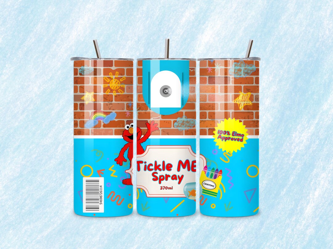 Tickle Me Elmo Spray Can 20 Oz Skinny Tumbler Digital Download - Etsy