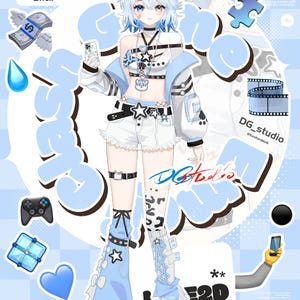Live2dmodel Snow Leopard [premade Vtuber Model/fully Rigged/ready to ...