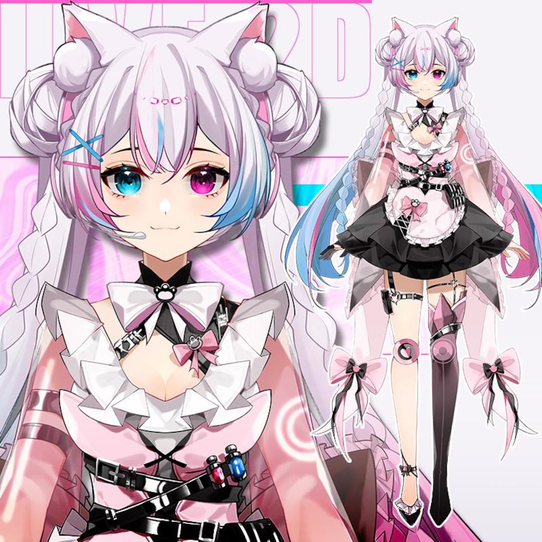 Live2dmodel Cyberpunk Maid [premade Vtuber Model/fully Rigged/ready to Use/vtube Studio] - Etsy