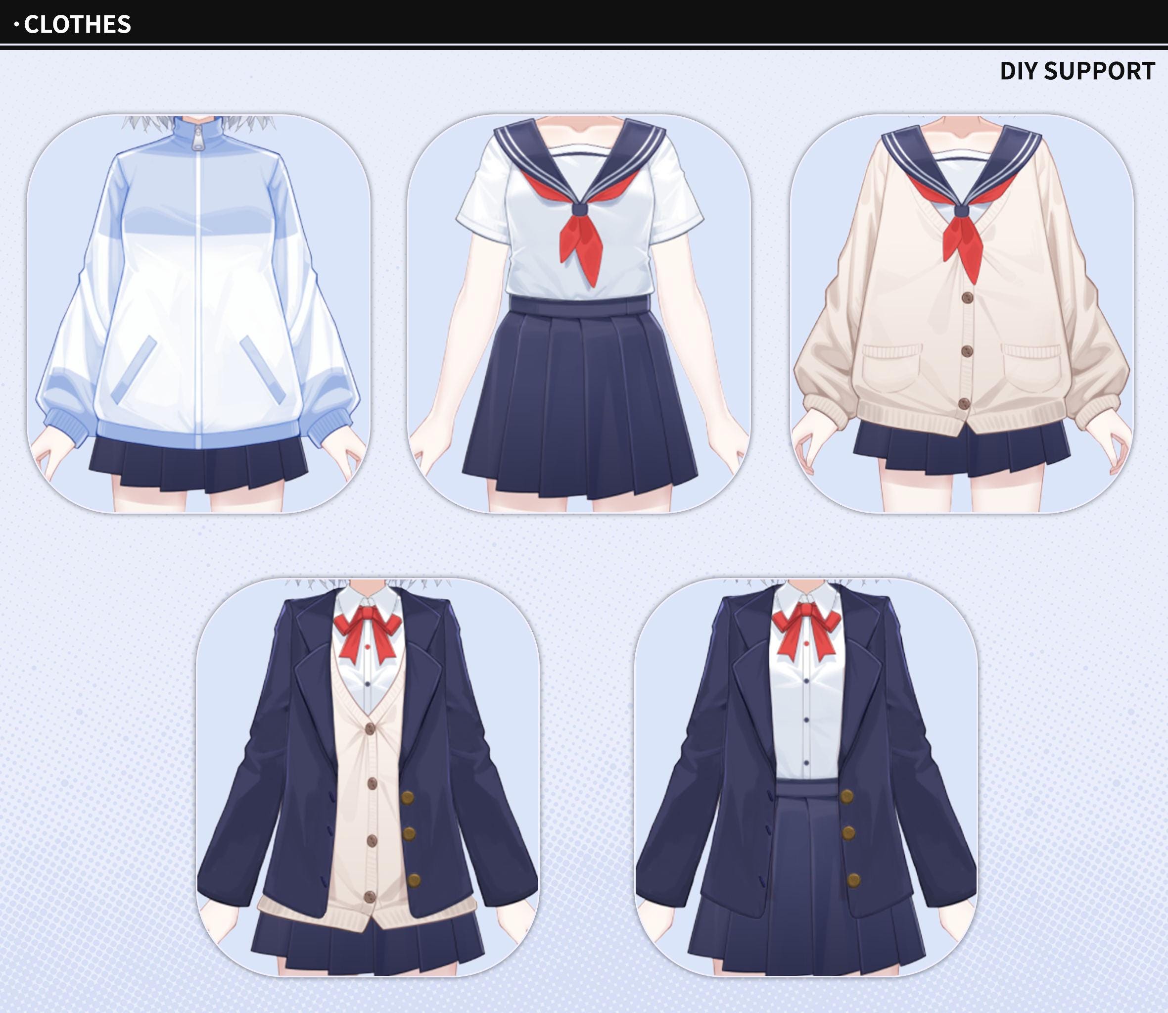 Live2dmodel Customizable JK Vtuber [premade Vtuber Model/fully Rigged ...