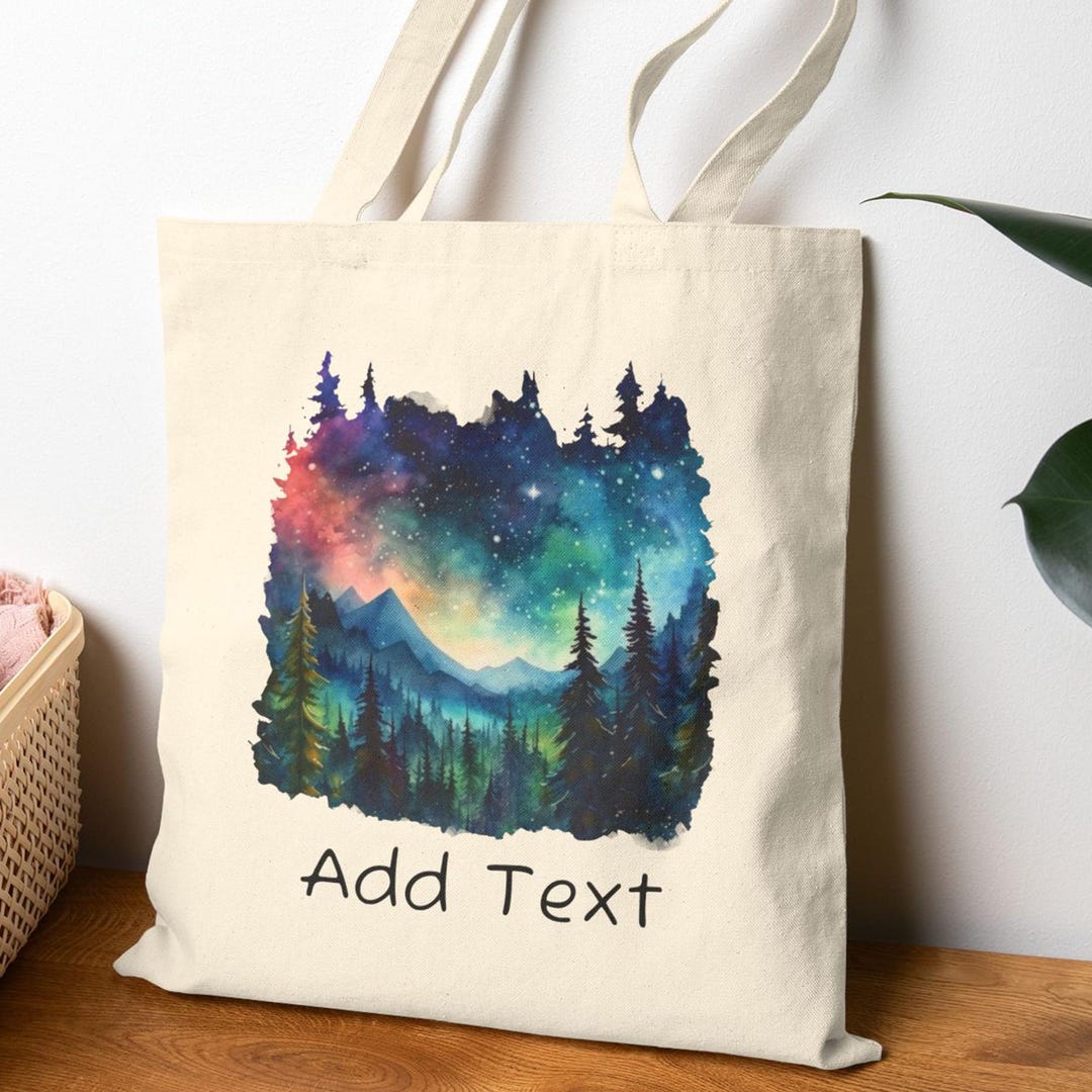 Northern Lights Tote Bag, Custom Adventure Bag, Aurora Borealis Bag ...