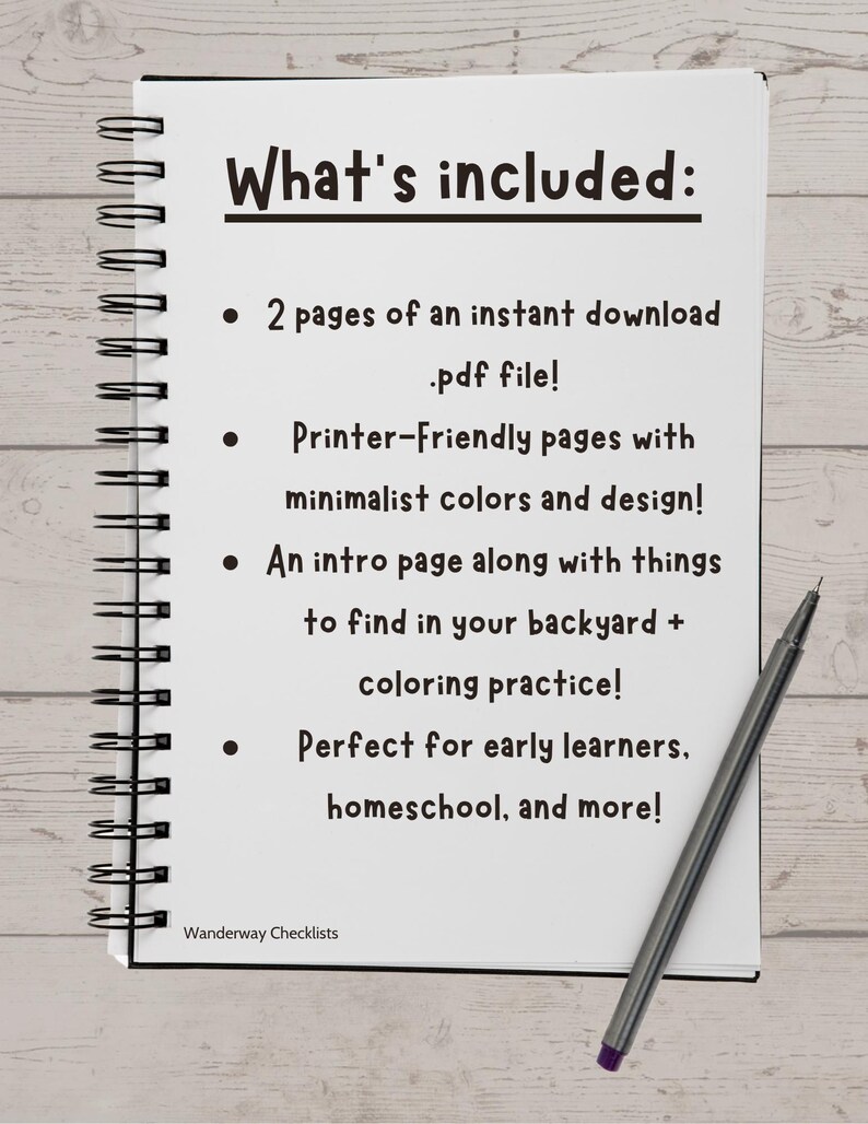 Garden Scavenger Hunt: Printable Nature Activity With Coloring (PDF ...