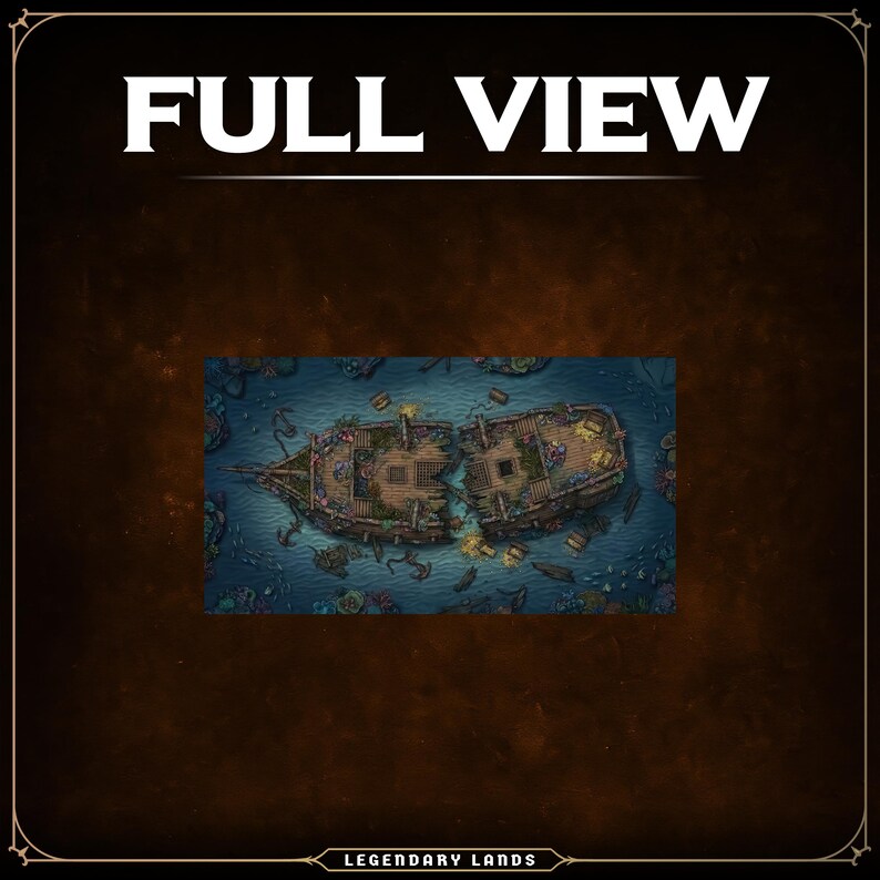 Underwater Shipwreck Battlemap | TTRPG Map Compatible With Dungeons and ...