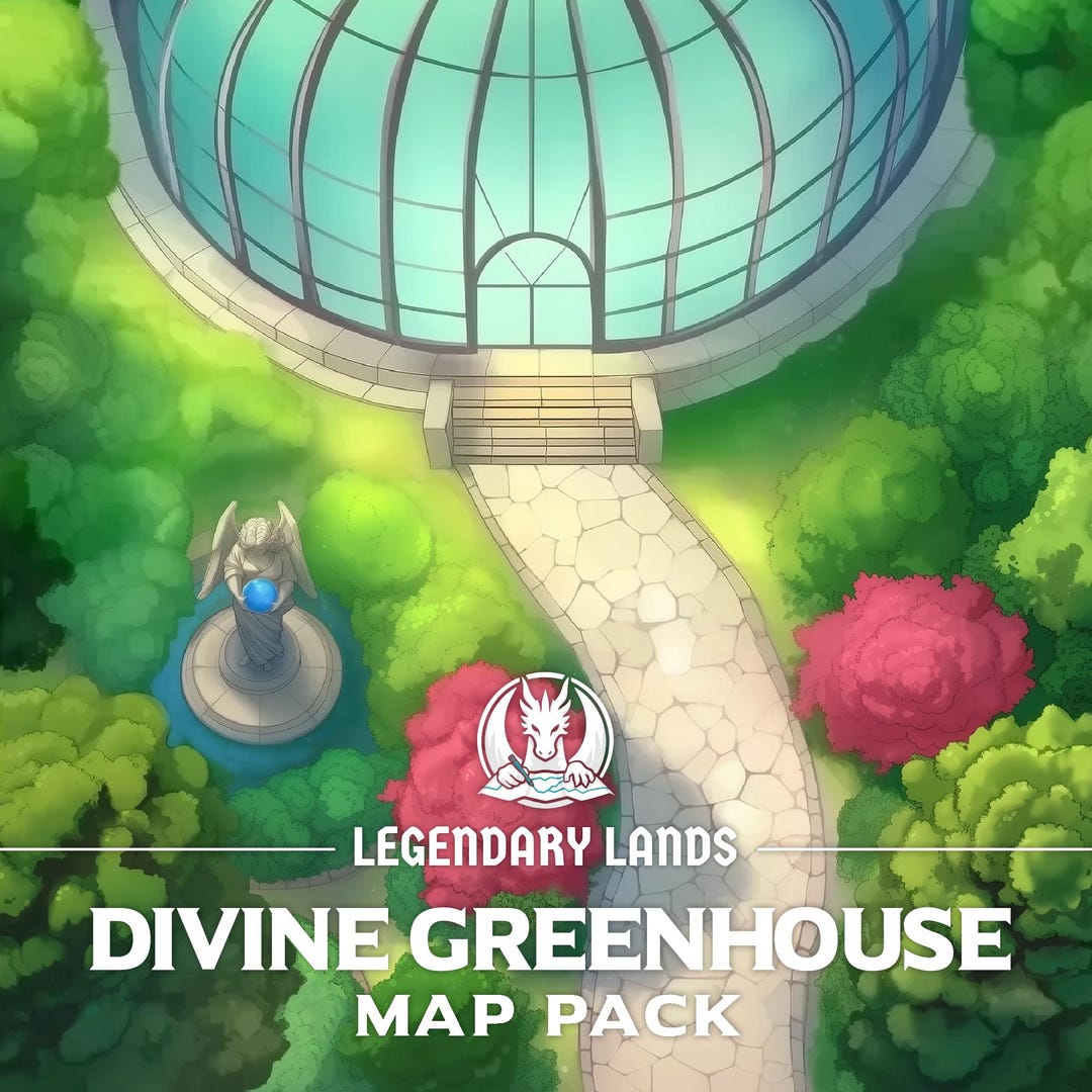 Dnd Map Divine Greenhouse | 4 Variations, 13x18, RPG Maps, Dnd ...