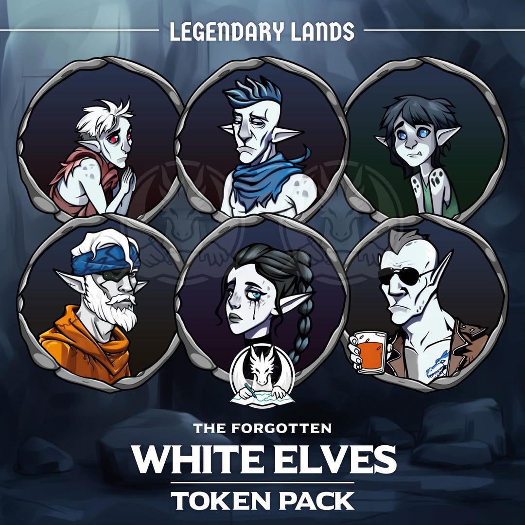 Dnd Token White Elves - the Forgotten | 6 Character Token Pack, Fantasy ...