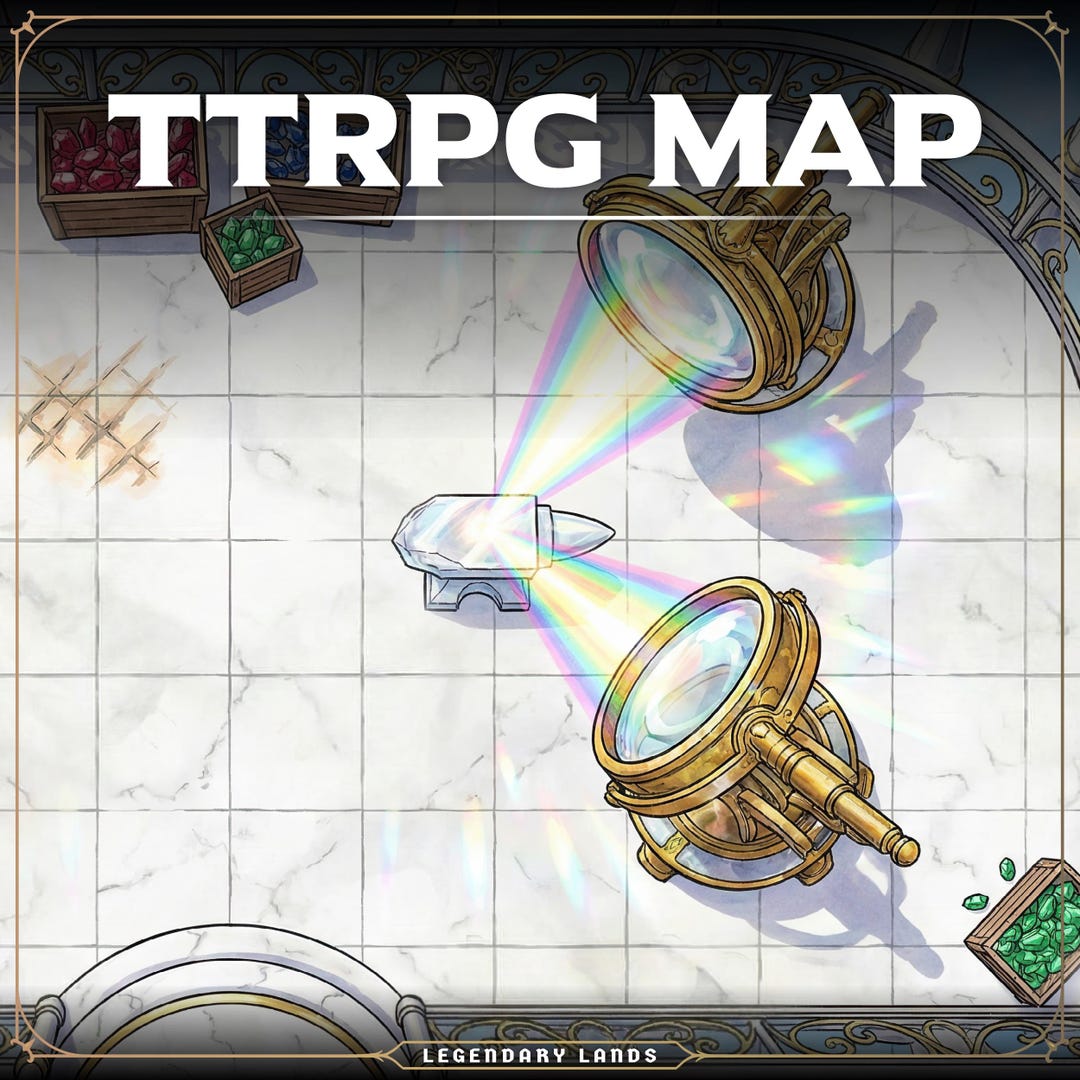Solar Prism Forge Battlemap | TTRPG Map Compatible With Dungeons and ...