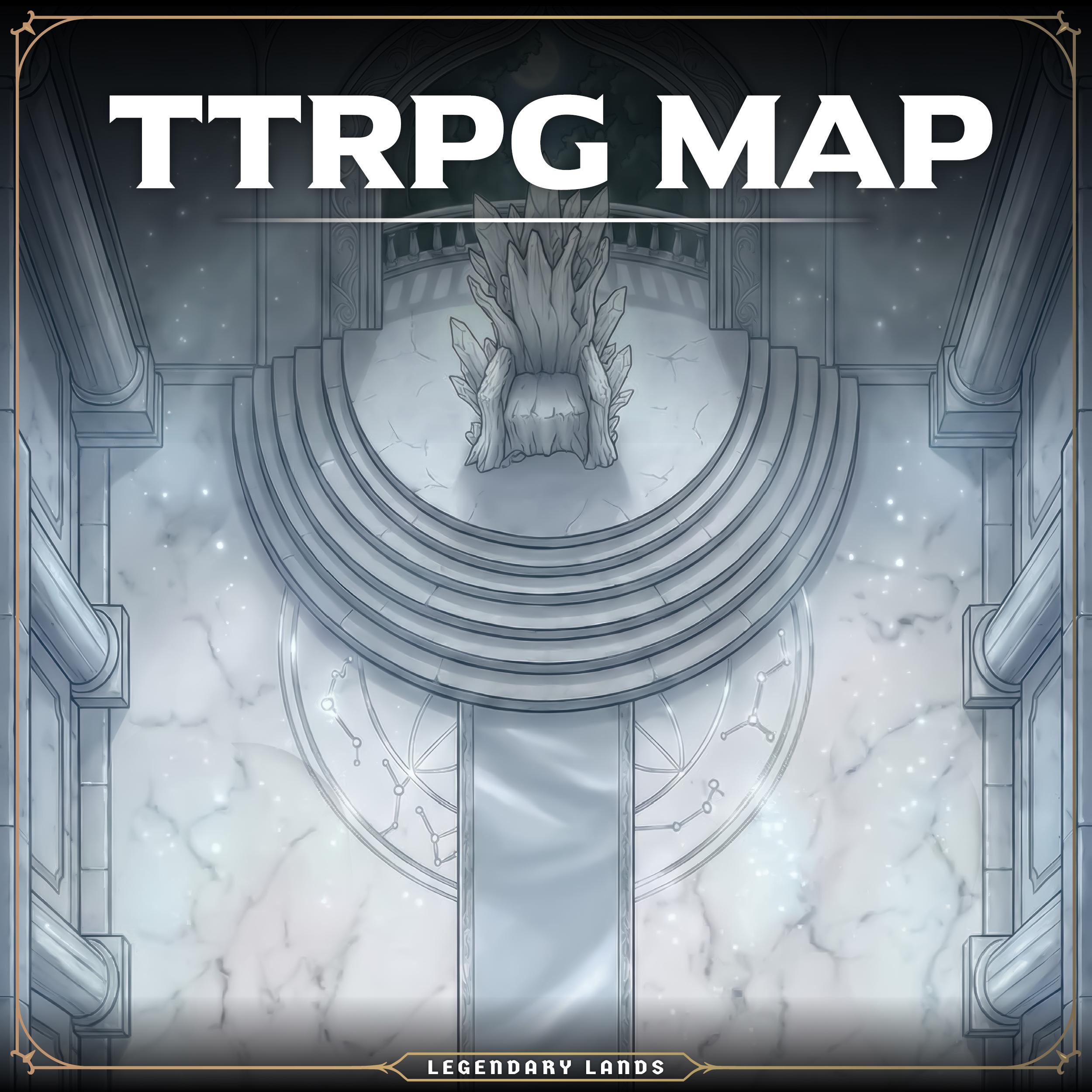 Throne Room Dnd Battlemap | TTRPG Map Compatible With Dungeons and ...