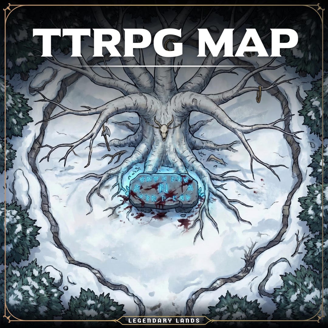 Artic Ritual Place Battlemap | TTRPG Map Compatible With Dungeons and ...