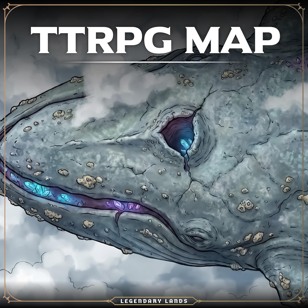 Astral Sky Whale Dnd Battlemap | TTRPG Map Compatible With Dungeons and ...