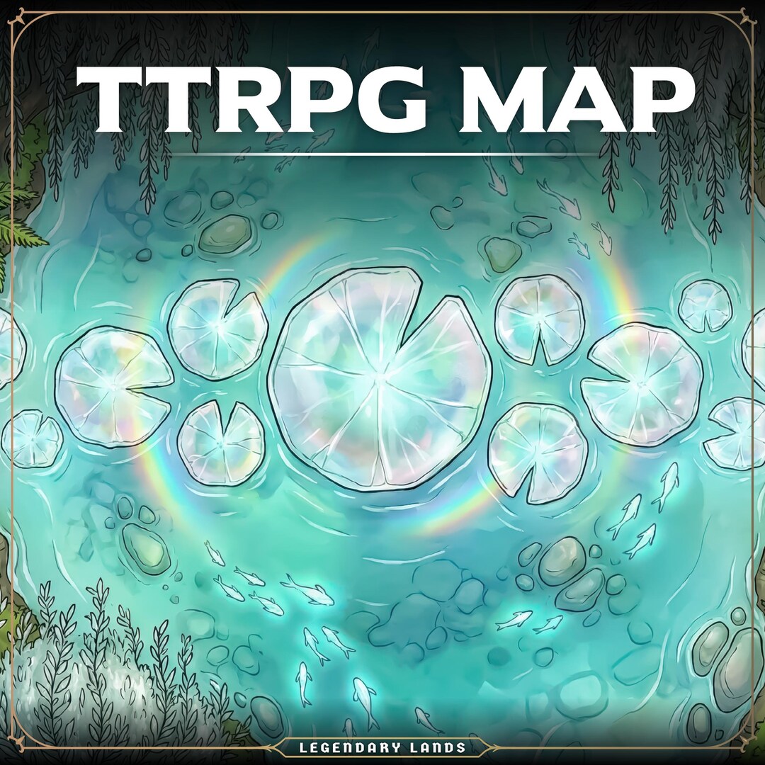 Feyrealm Lake Path Dnd Battlemap | TTRPG Map Compatible With Dungeons ...