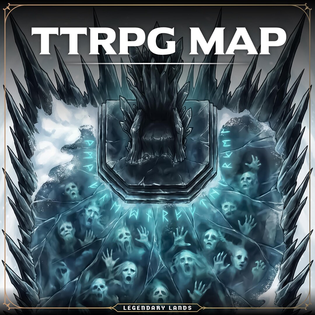 Cursed Soul Throne Battlemap | TTRPG Map Compatible With Dungeons and ...
