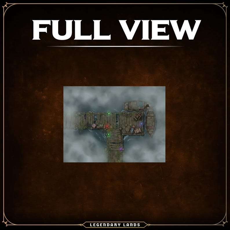 Foggy Swamp Dock Dnd Battlemap | TTRPG Map Compatible With Dungeons and ...