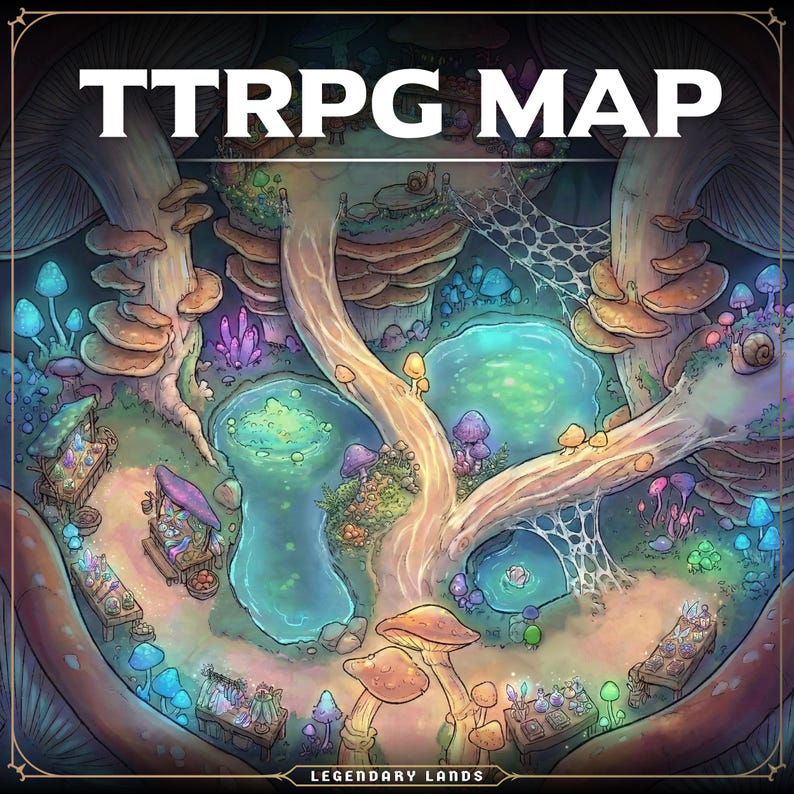 Feyrealm Market Battlemap | TTRPG Map Compatible With Dungeons and ...