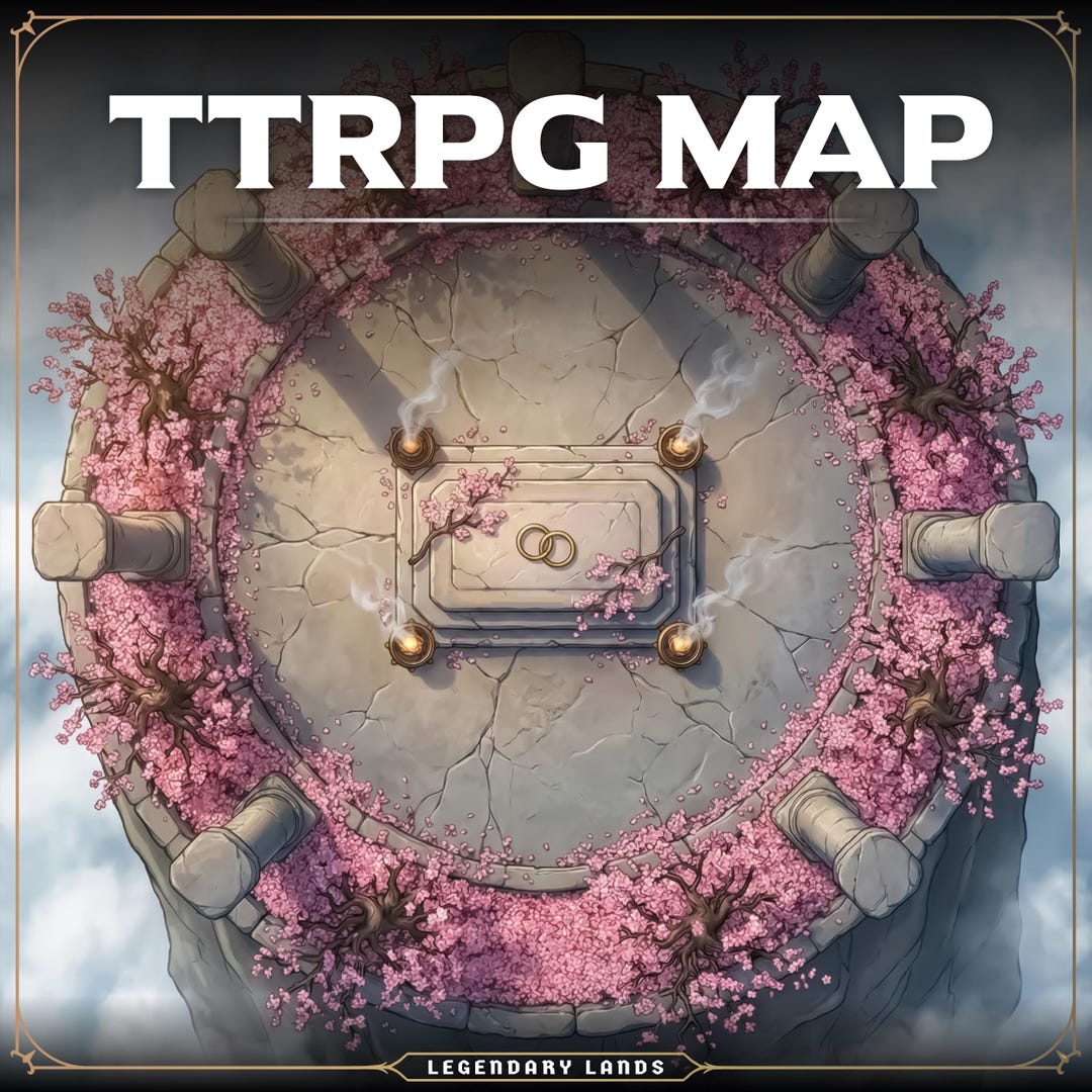 Sakura Wedding Altar Battlemap | TTRPG Map Compatible With Dungeons and ...