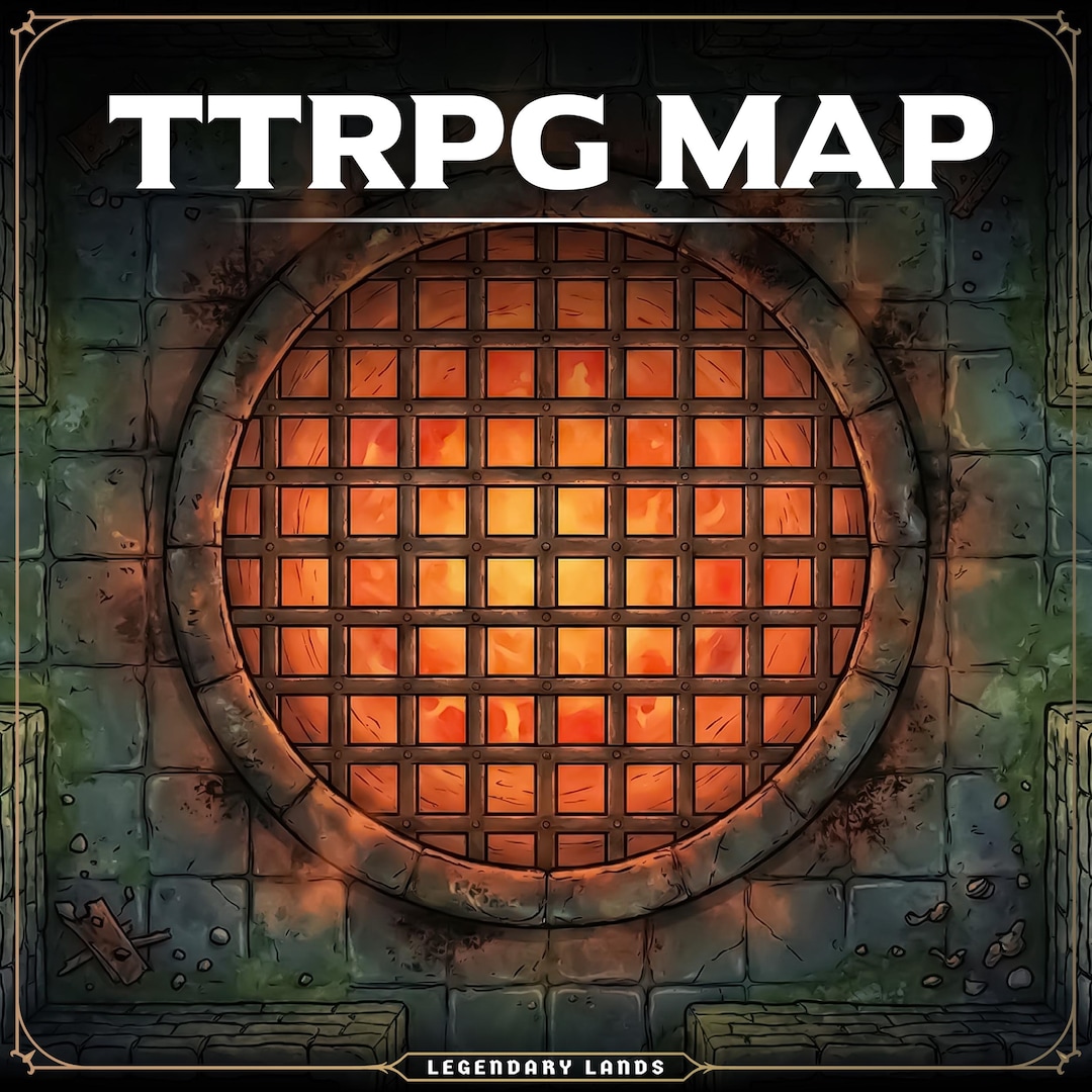 Lava Trap Dungeon Path Dnd Battlemap | TTRPG Map Compatible With ...
