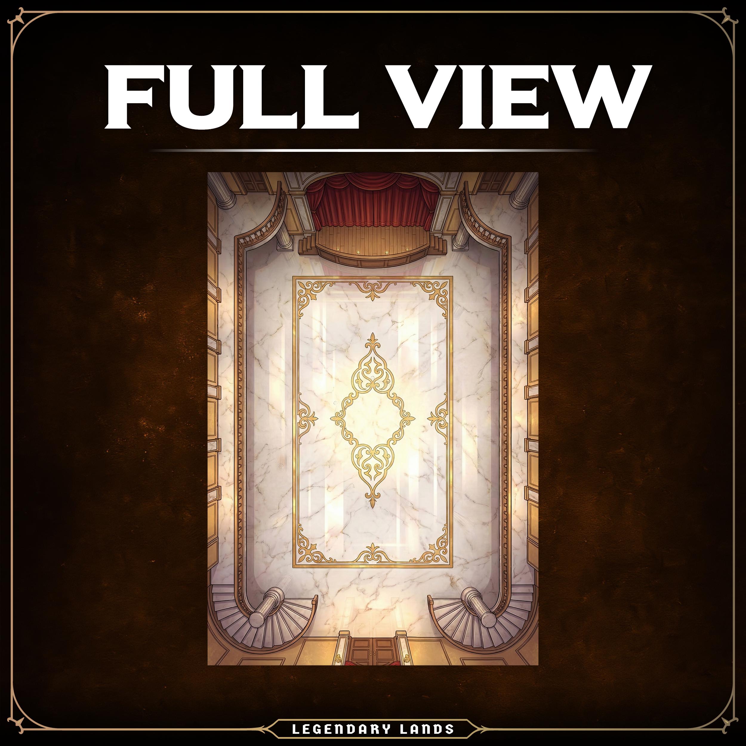 Noble Ballroom Hall Battlemap | TTRPG Map Compatible With Dungeons and ...