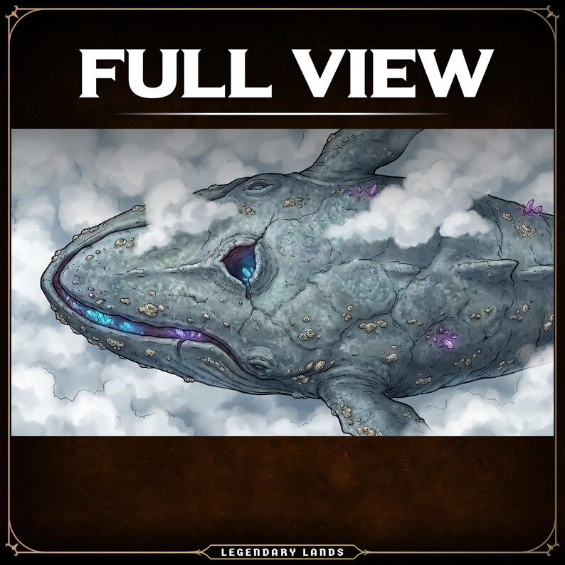 Astral Sky Whale Dnd Battlemap | TTRPG Map Compatible With Dungeons and ...