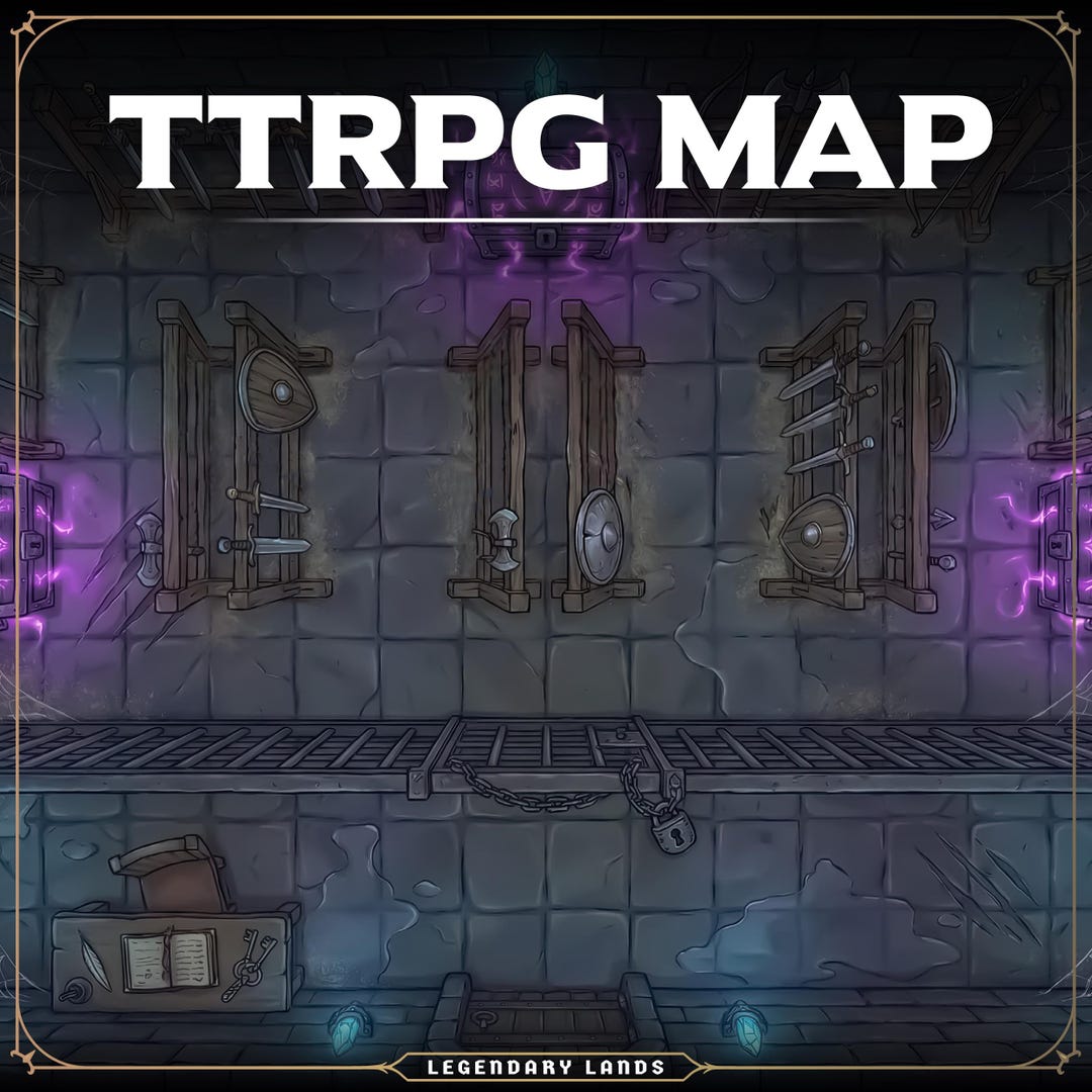 Weapon Storage Room Dnd Battlemap | TTRPG Map Compatible With Dungeons ...