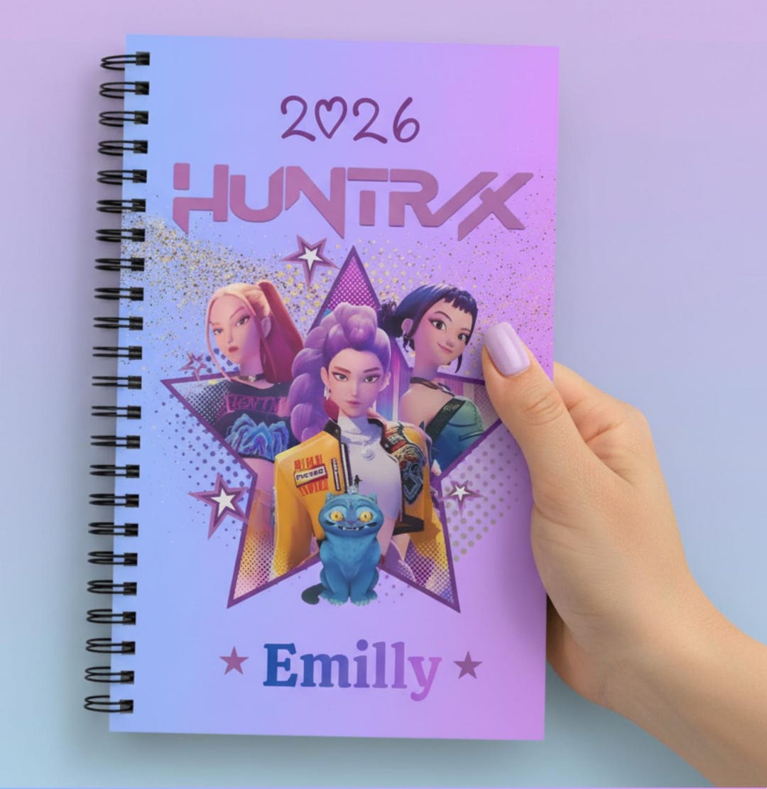 A5 Personalised K-pop Demon Hunters /huntrix Notebook , Spiral Journal ...