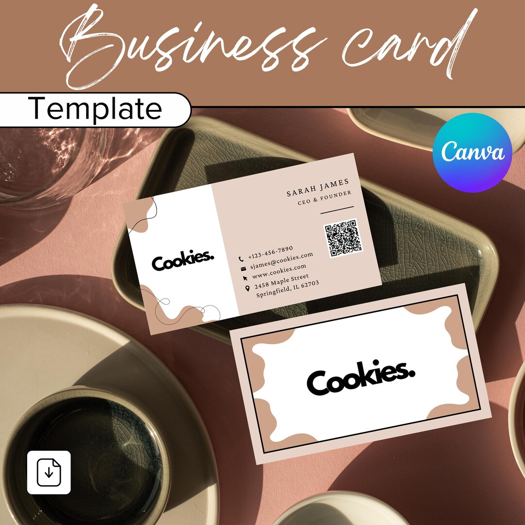 QR Code Business Card Template, Business Card Design, Professional Card ...
