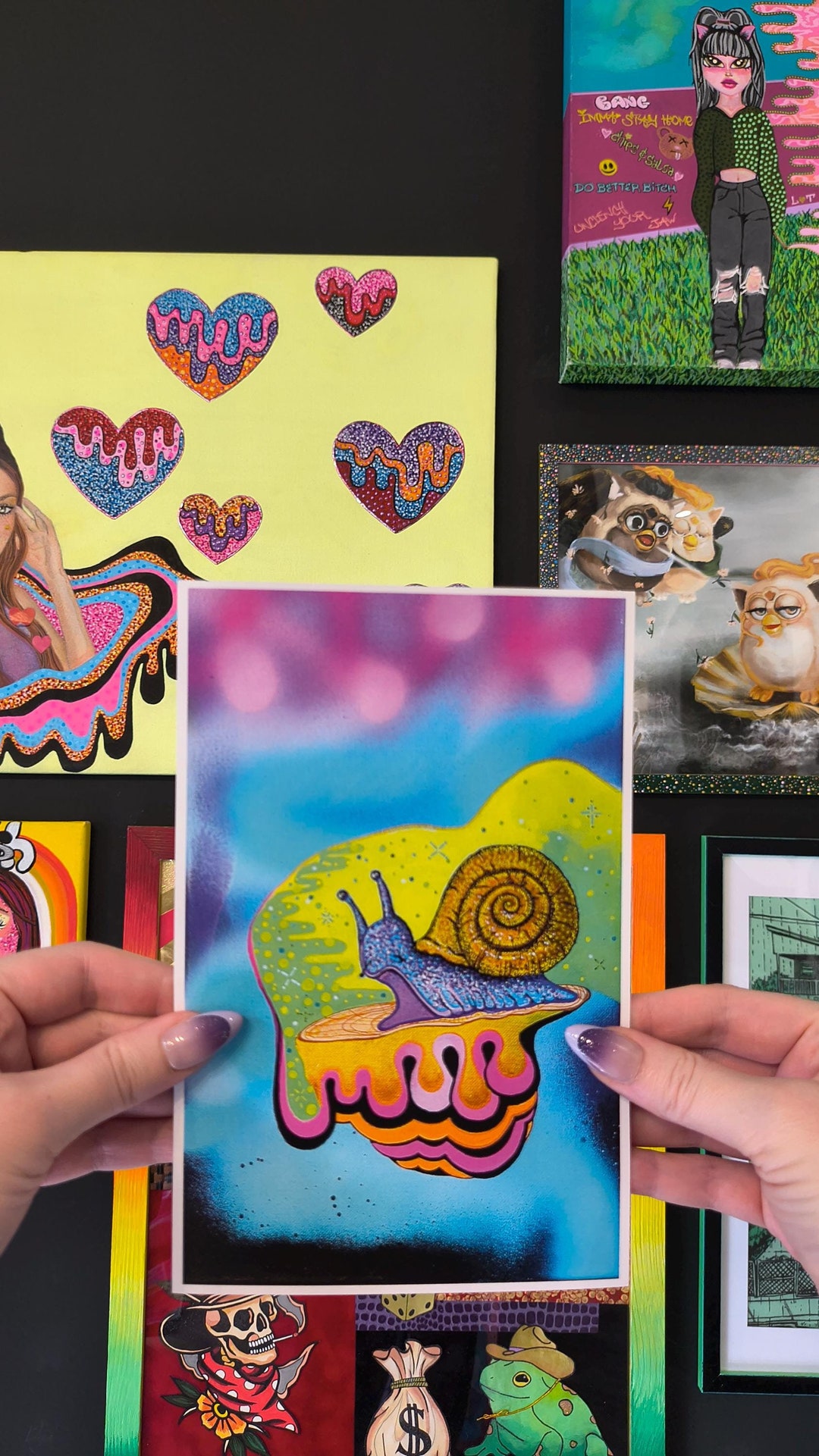 Trippy Art Print, Bad Omen - Etsy