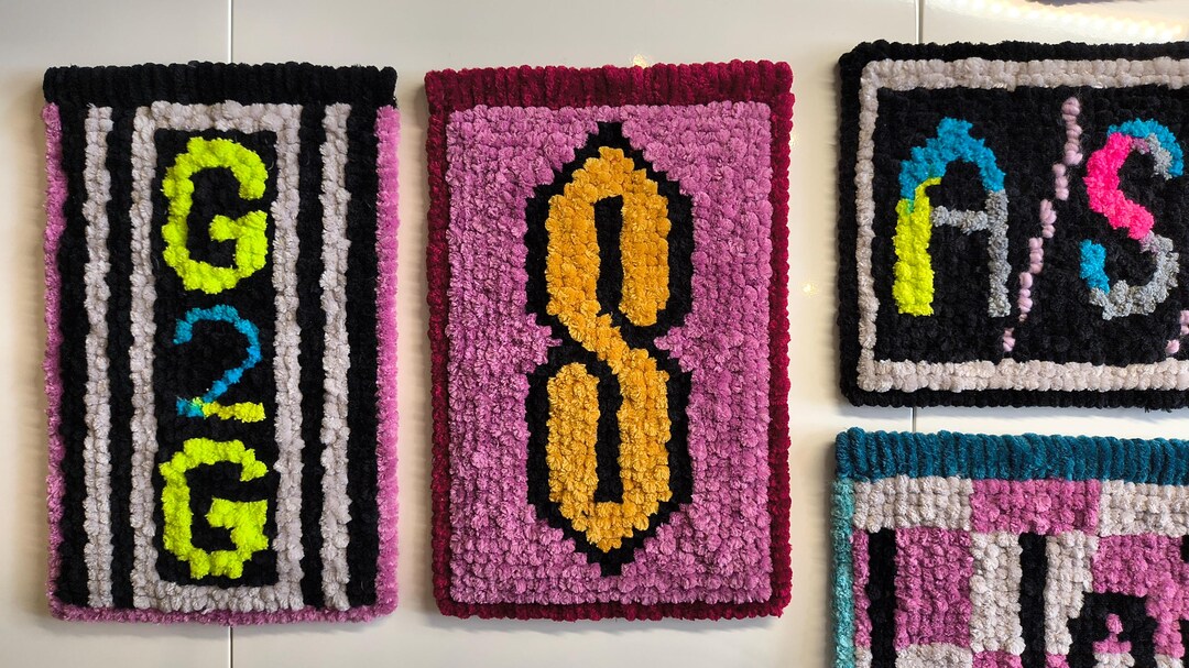 Hand Tufted Wall Hanging, 90s Style - Etsy