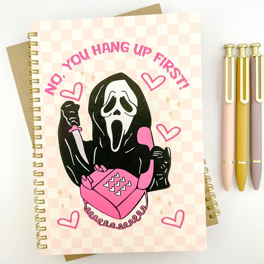 Spiral Notebook Scream Ghost Face Custom Notebook Teacher - Etsy