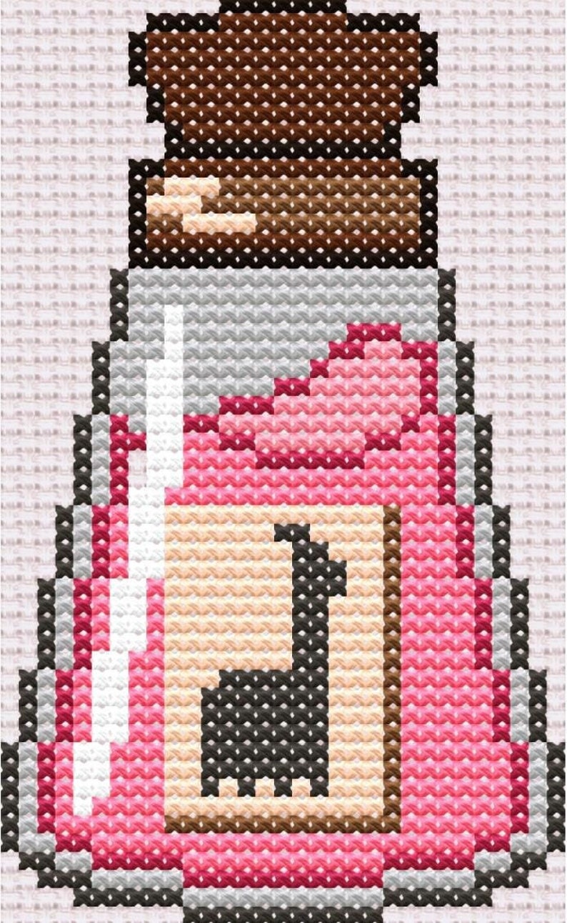 Dino Potion Cross Stitch Pattern - Etsy