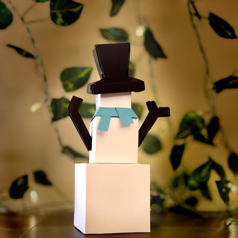 Snowman Papercraft Printable - Etsy