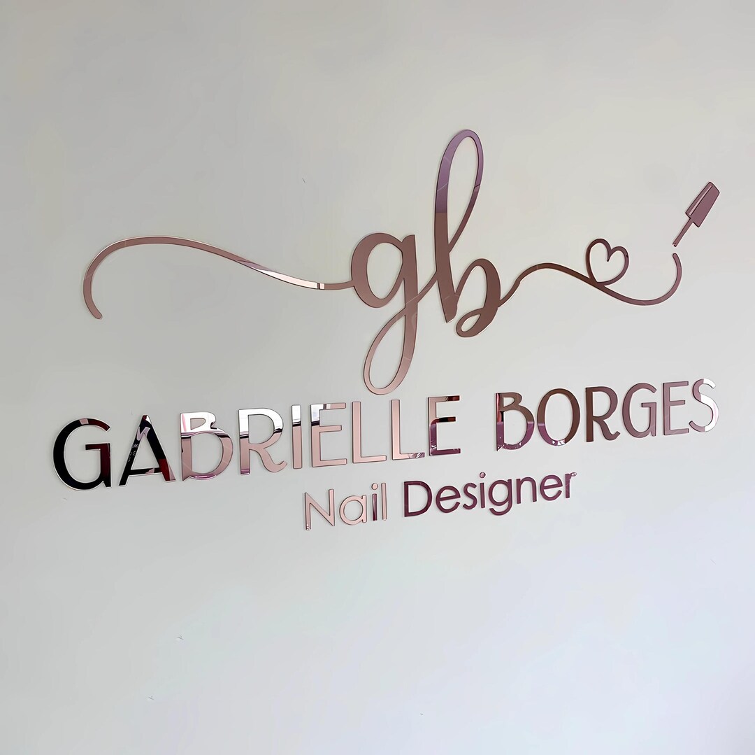 Custom Laser Cut, Business Sign, Nail Salon Sign, Lobby Signage ...