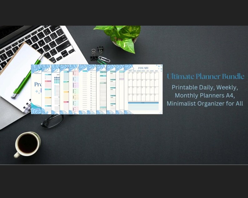 Ultimate Planner Bundle Printable Daily, Weekly, Monthly Planners A4 ...