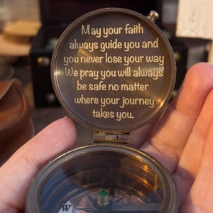 Baptism Compass, First Holy Communion Compass, Engraved Compass for ...