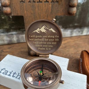 Baptism Compass, First Holy Communion Compass, Engraved Compass for ...