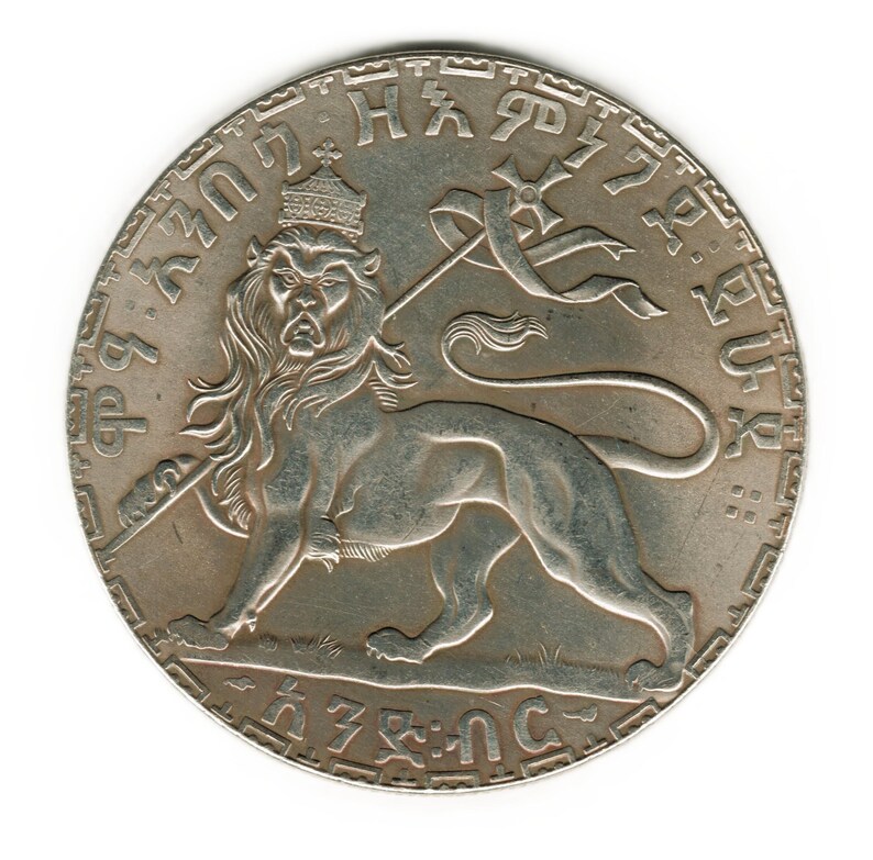 1895 Ethiopia 1 Birr - Menelik II - Copy of Coin - Etsy