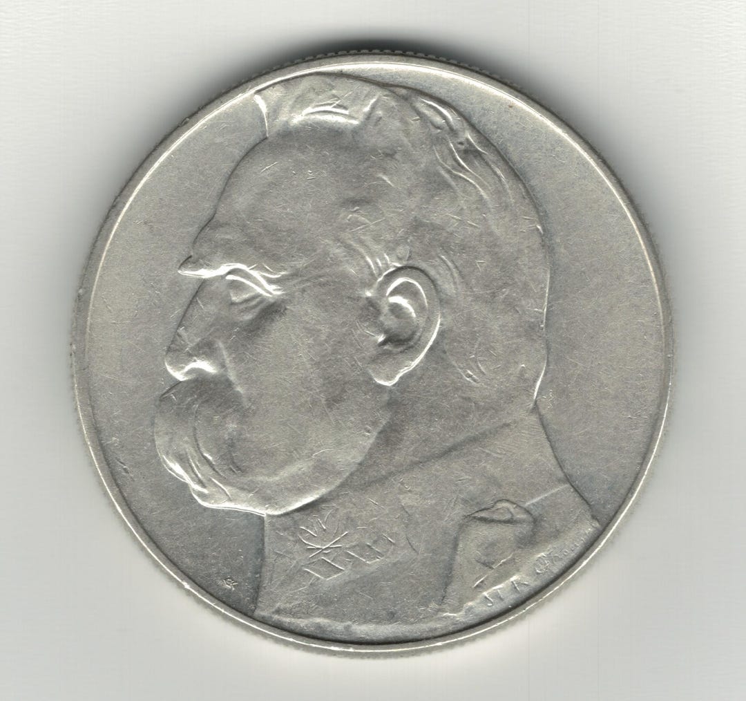 1935 Poland 10 Zlotych Jozef Pilsudski SILVER Coin - Etsy