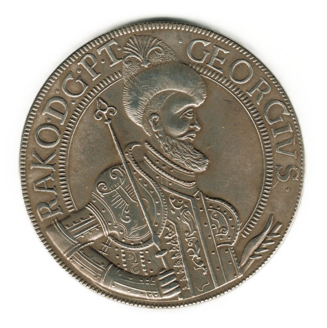 1656 Transylvania Thaler - George II Rakoczi - Copy of Coin - Etsy