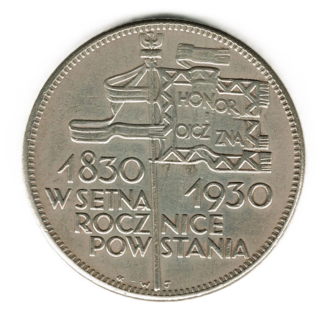1930 Poland 5 Zlotych - Copy of Coin - Etsy