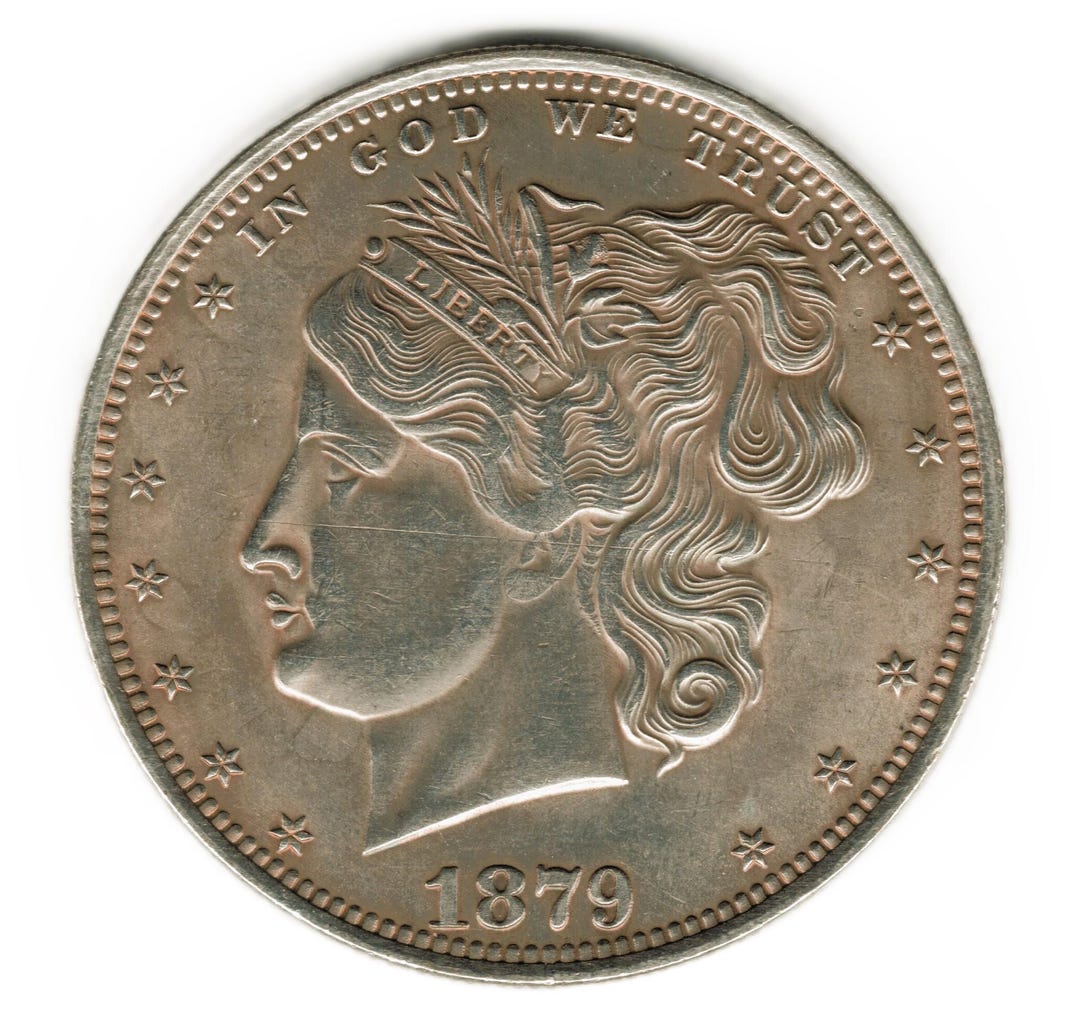 1879 Wavy Hair Pattern US Dollar (scratched) - Copy of Coin - Etsy