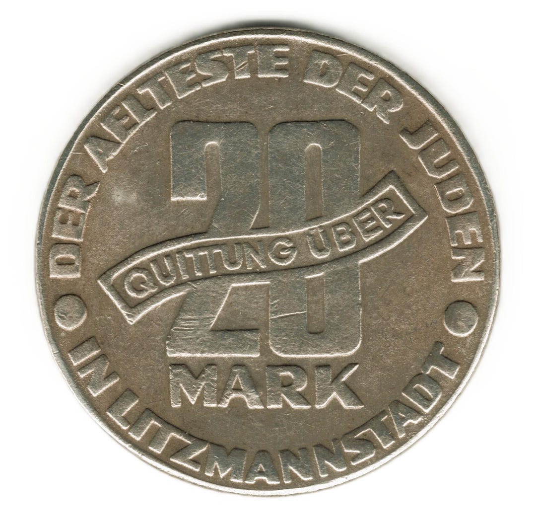 1943 Poland 20 Mark GETTO Jewish Litzmannstadt (lodz) - Copy of Coin - Etsy