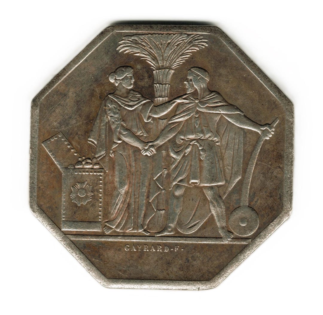 French Octagonal Jeton - Banque De L'algerie - Copy of Token - Etsy