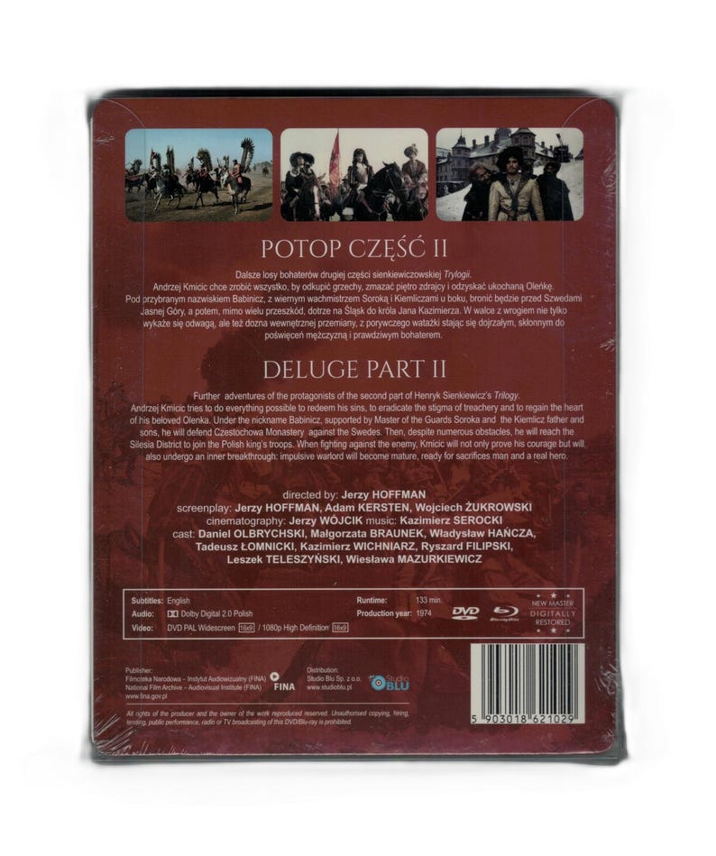 Potop / Deluge - Part 1 & 2 (blu-ray/dvd Steelbook) Jerzy Hoffman ...