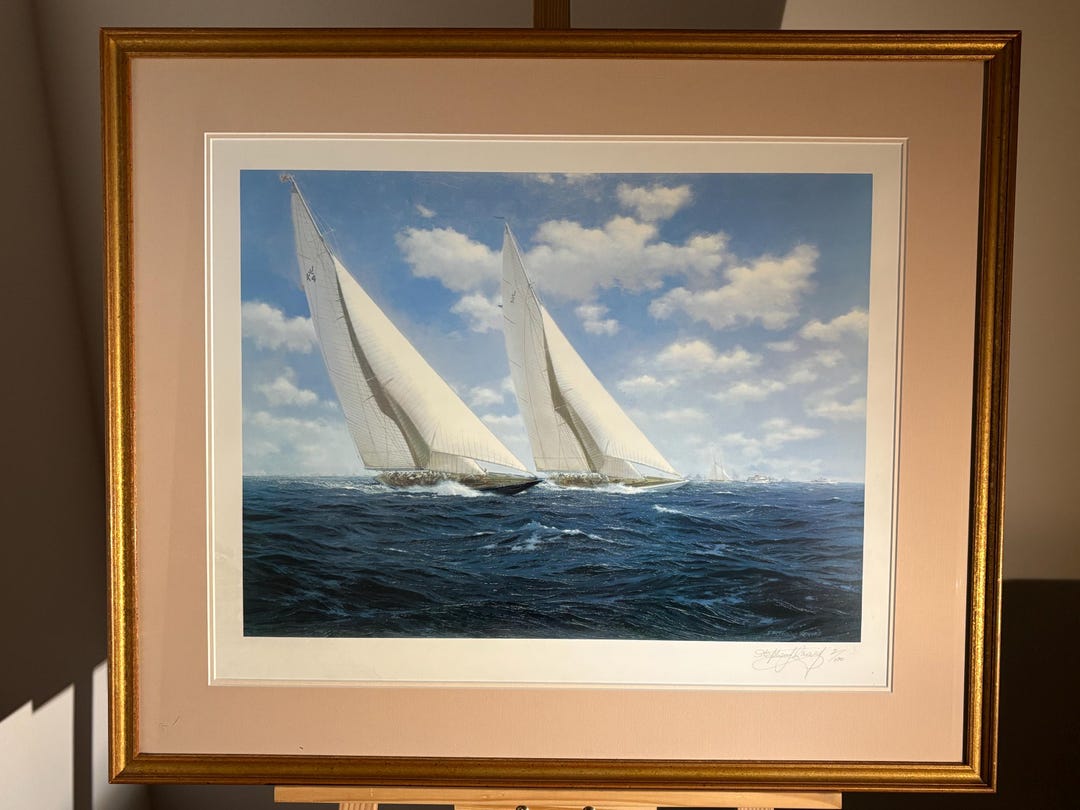 Stephen Renard J-class Yacht Print: Signed Limited Edition, Framed ...