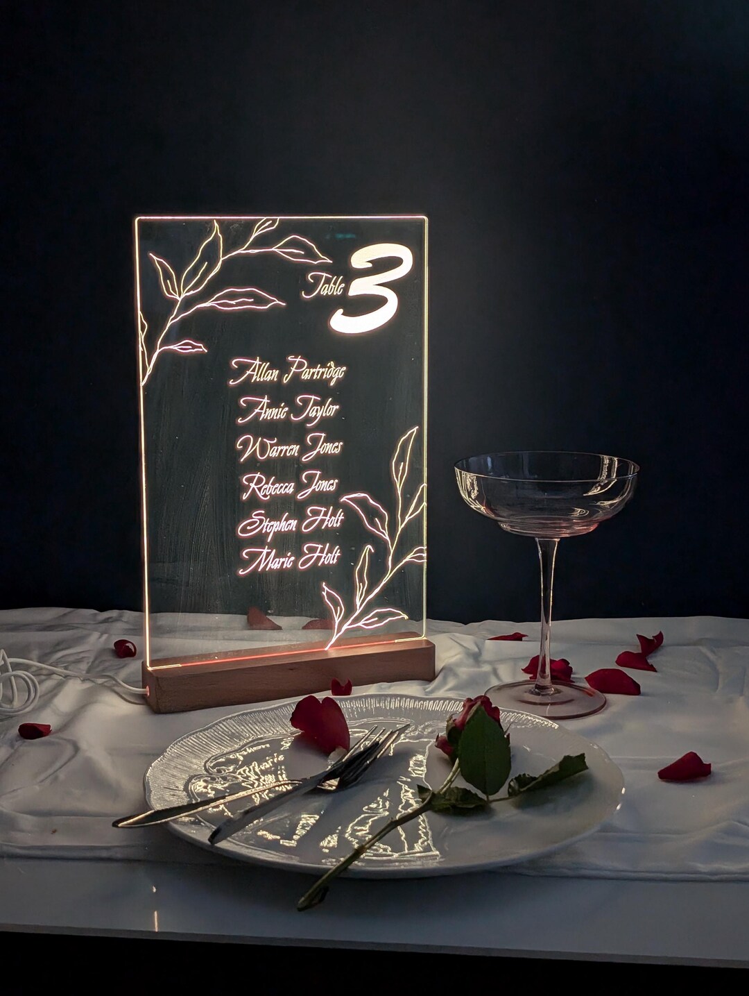 Large Floral Wedding Table Numbers - Event Table - Table Numbers ...
