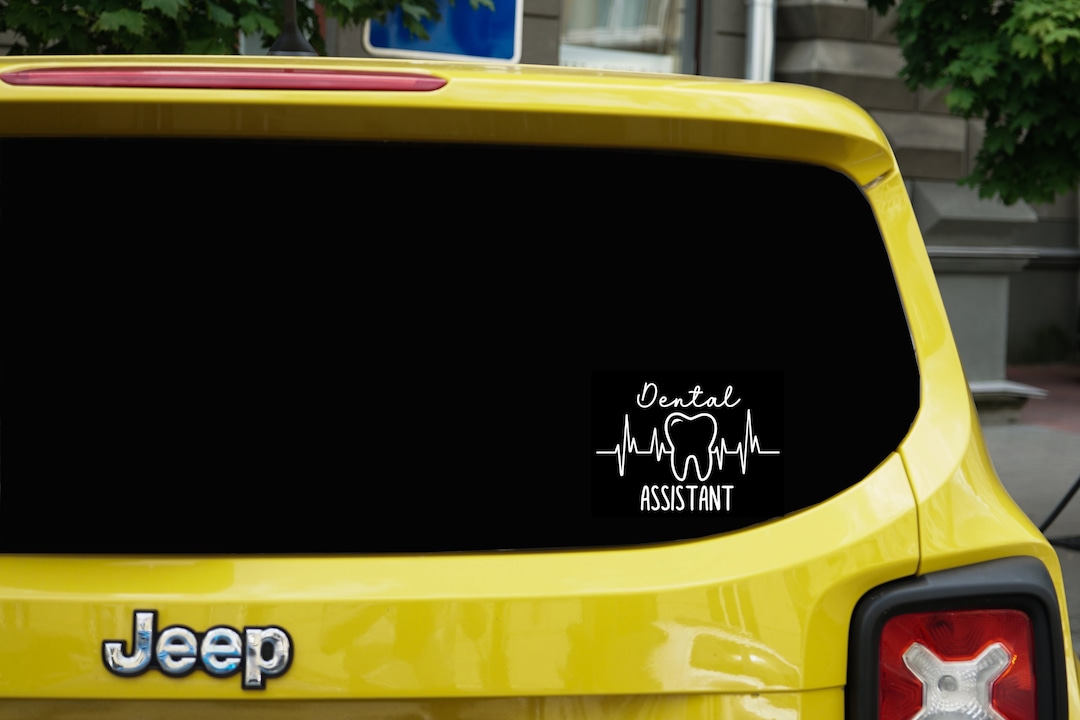 Dental Assistant Decal Sticker (car Window Laptop Beverage Mug Tumbler ...