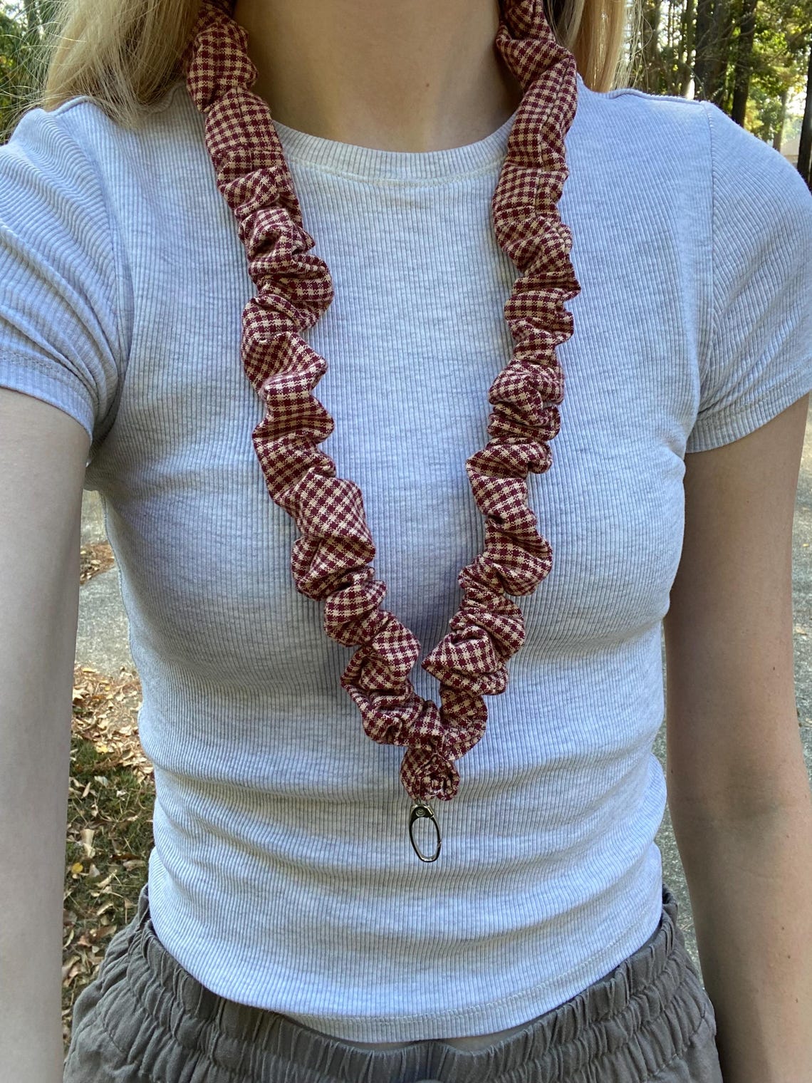 Scrunchie Elastic Lanyard - Etsy